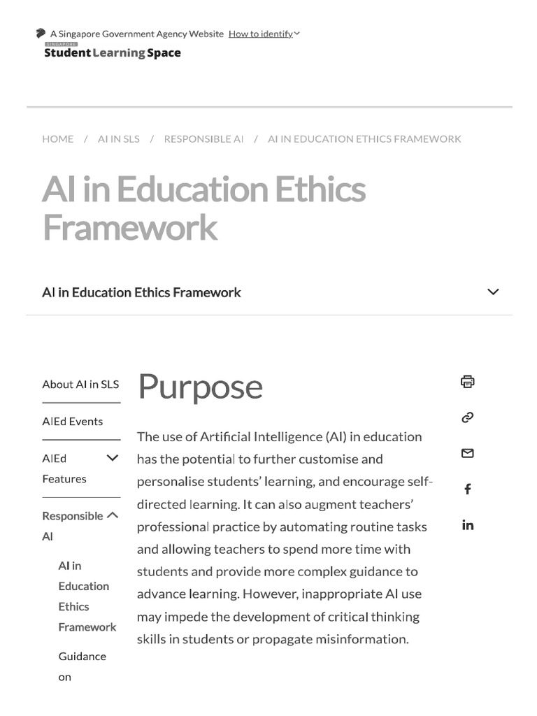 AI in Education Ethics Framework | PDF