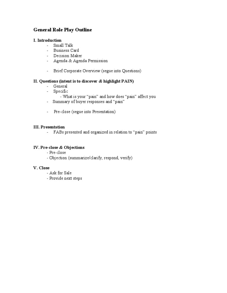 Role Play | PDF