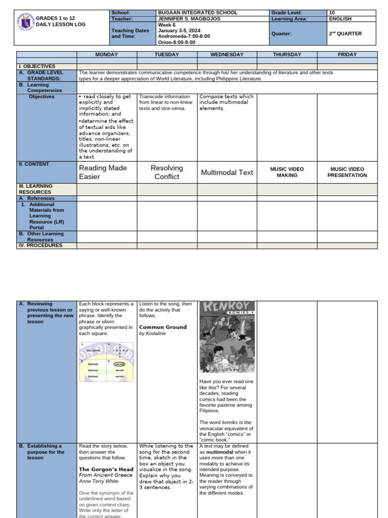 English 10 q2 Week 6 | PDF | Human Communication