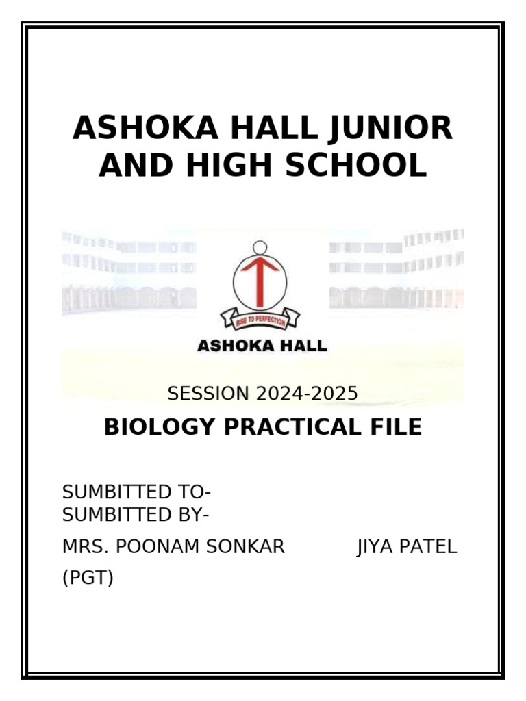 Ashoka Hall Junior and High School | PDF | Wellness | Science & Mathematics
