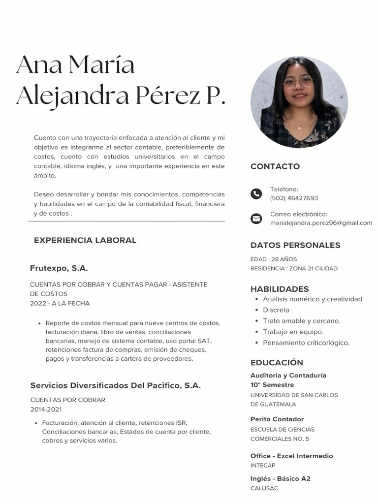 CV ANA 2024 2semestre | PDF