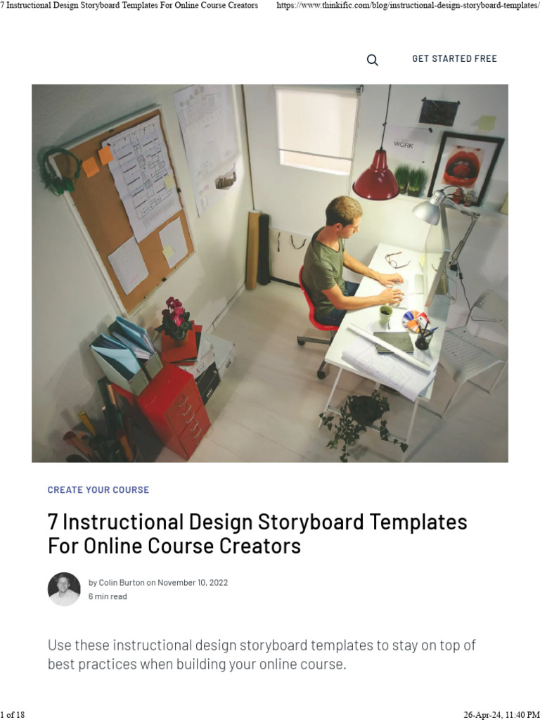 7 Instructional Design Storyboard Templates For Online Course Creators ...