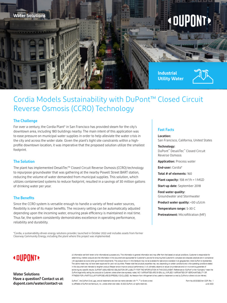 CCRO Industrial UW Plant San Francisco US 1MGD CS 45 D03903 en | PDF ...