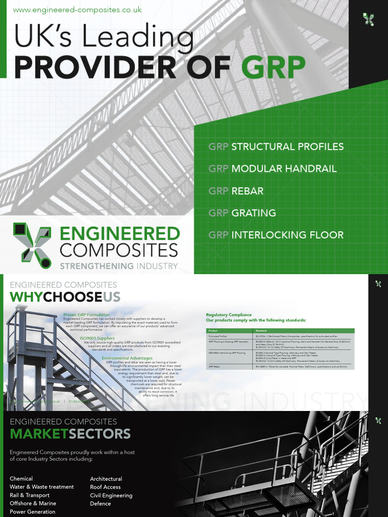 GRP Structural Profiles GRP Modular Handrail GRP Rebar GRP Structural ...