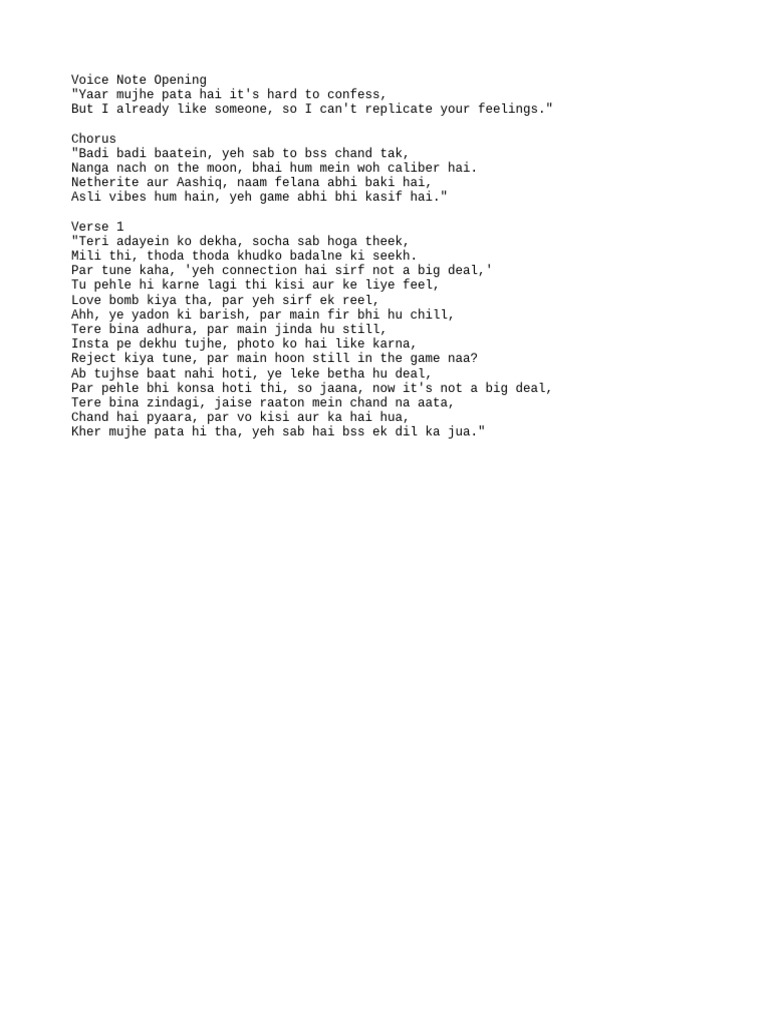 Final Lyrics | PDF