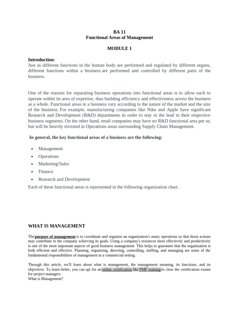 Ba Module 1 | PDF | Goal | Employment