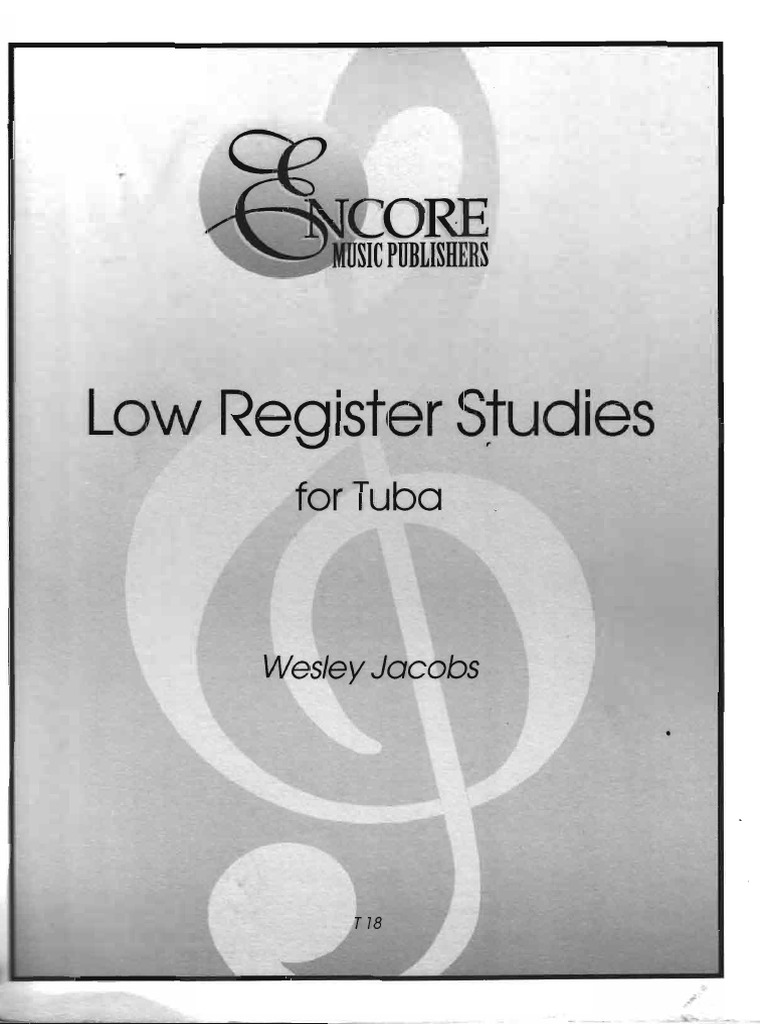 Jacobs W. Low Register Studies | PDF
