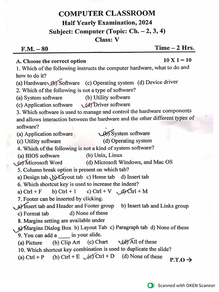 Question of Computer | PDF