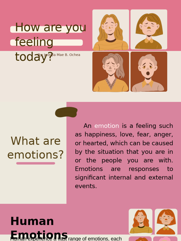 Human Emotions Ochea, JeorgiaMae B. | PDF | Emotions | Fear