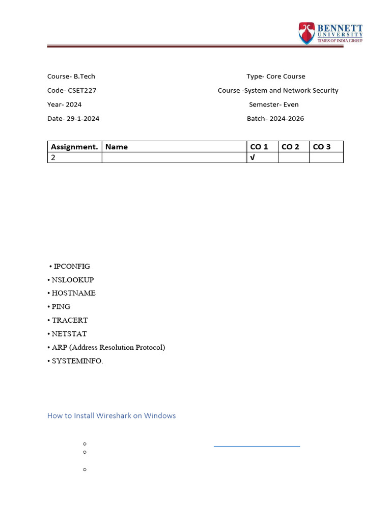 CSET227 Lab Assignment 2 | PDF | Installation (Computer Programs) | Linux