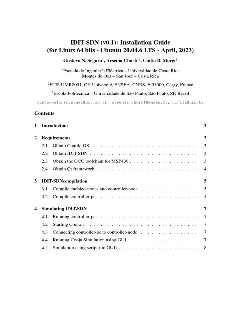 IDIT-SDN Linux Installation Guide | PDF | Wireless Sensor Network ...