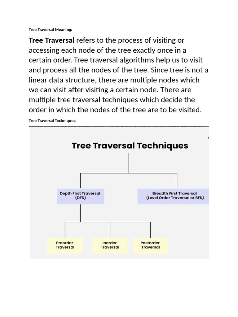 Tree Traversal Meaning | PDF | Computers