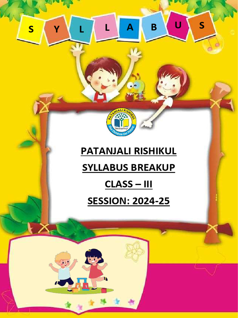 Class 3 - Syllabus (Session 24-25) | PDF | English Language | Linguistics