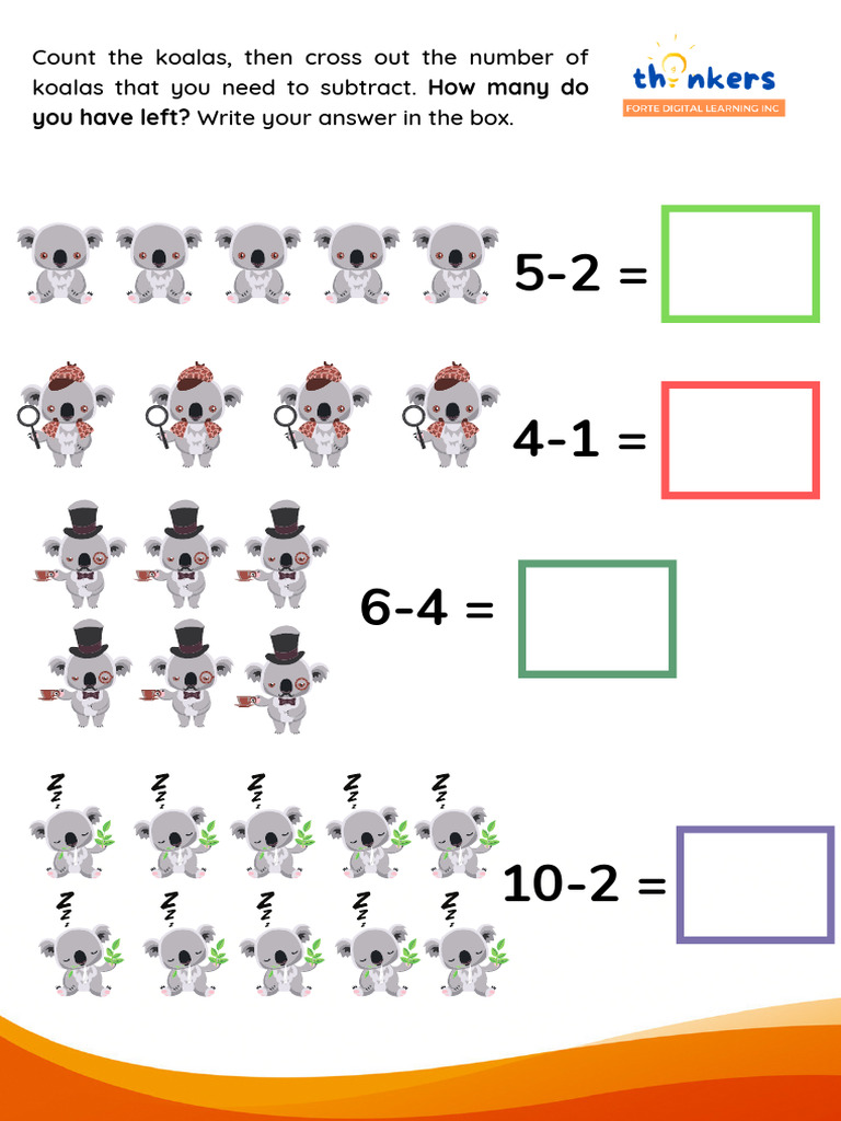 Subtraction Worksheets | PDF