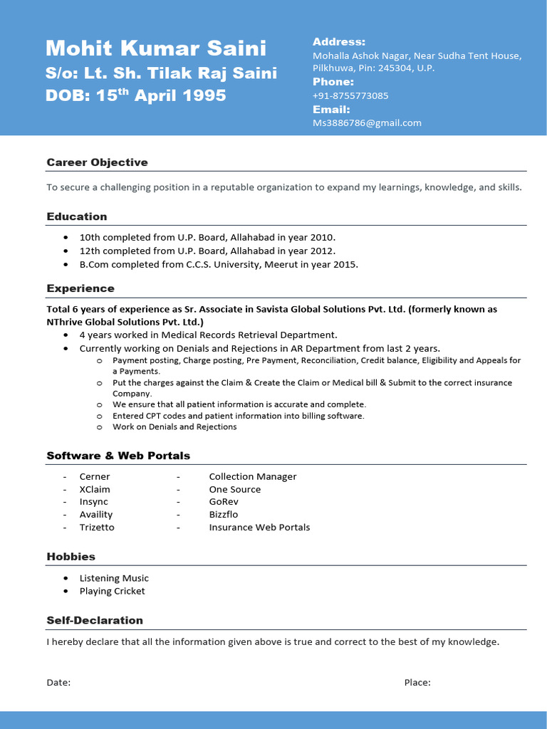 Saini Resume Final Word | PDF | Career & Growth