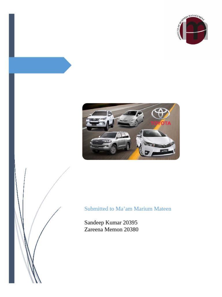 Toyotaindusfinalreport 191011080256 | PDF | Toyota | Hybrid Electric ...