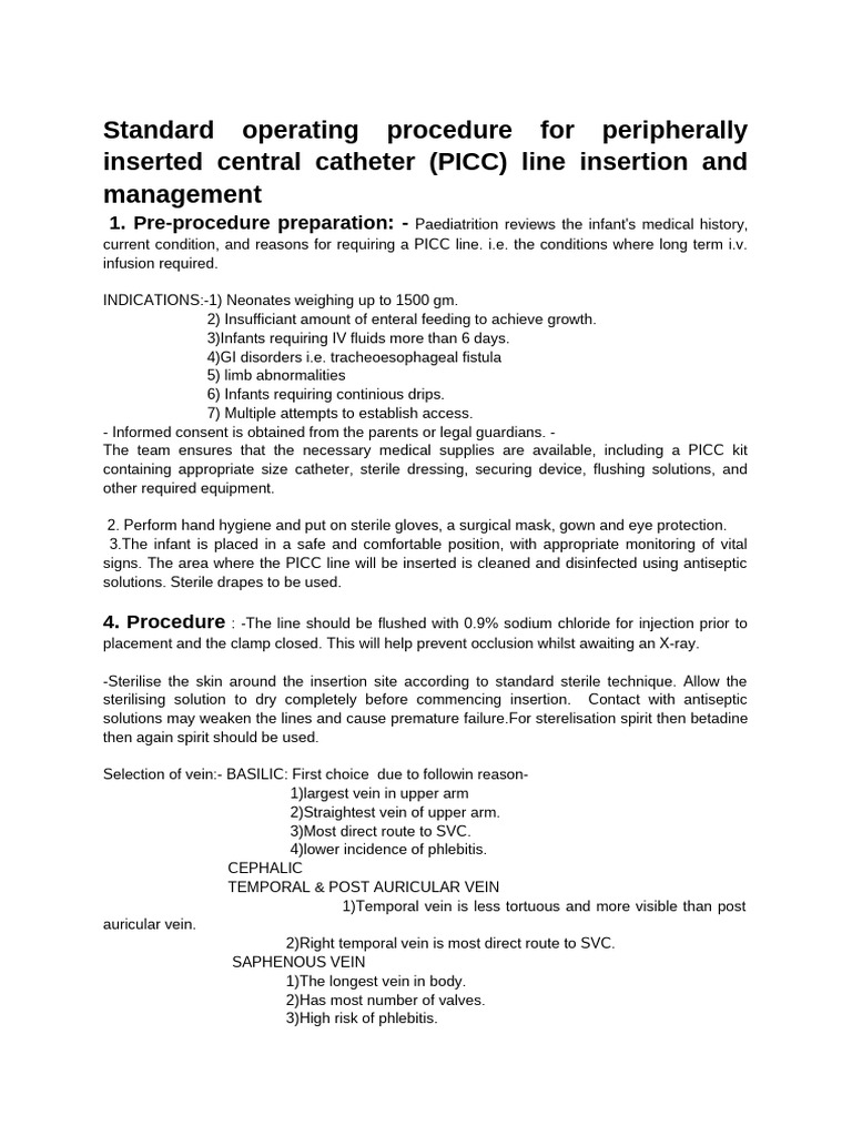 picc new | PDF | Intravenous Therapy | Catheter