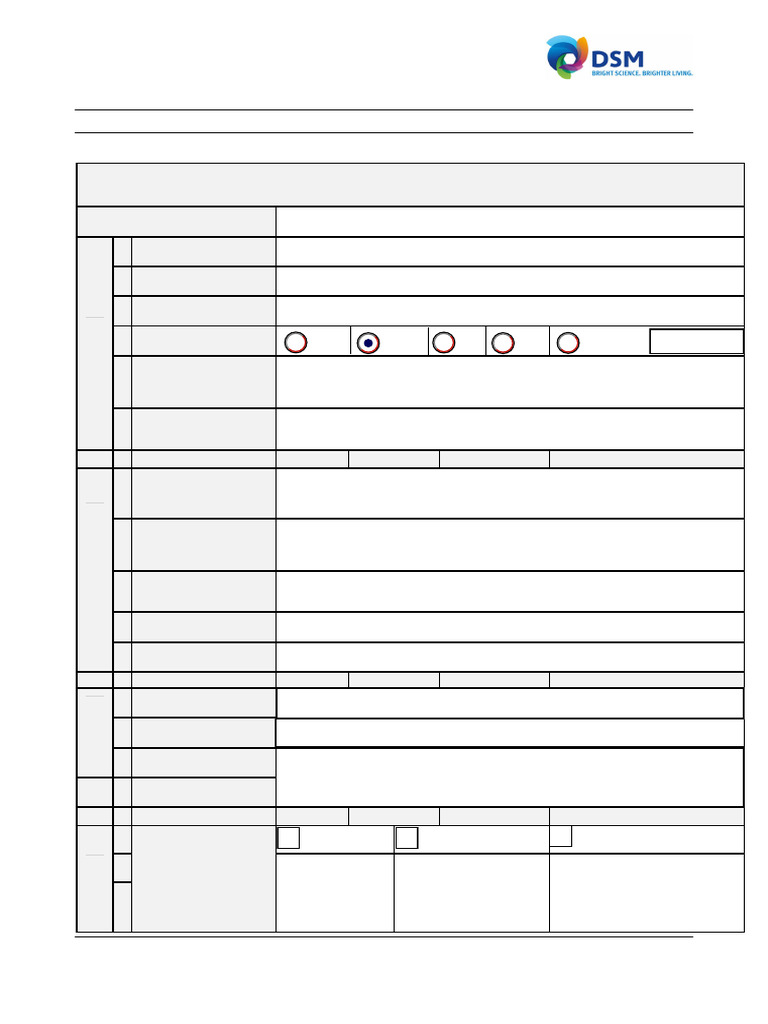 DSM Premix Formulation Request | PDF
