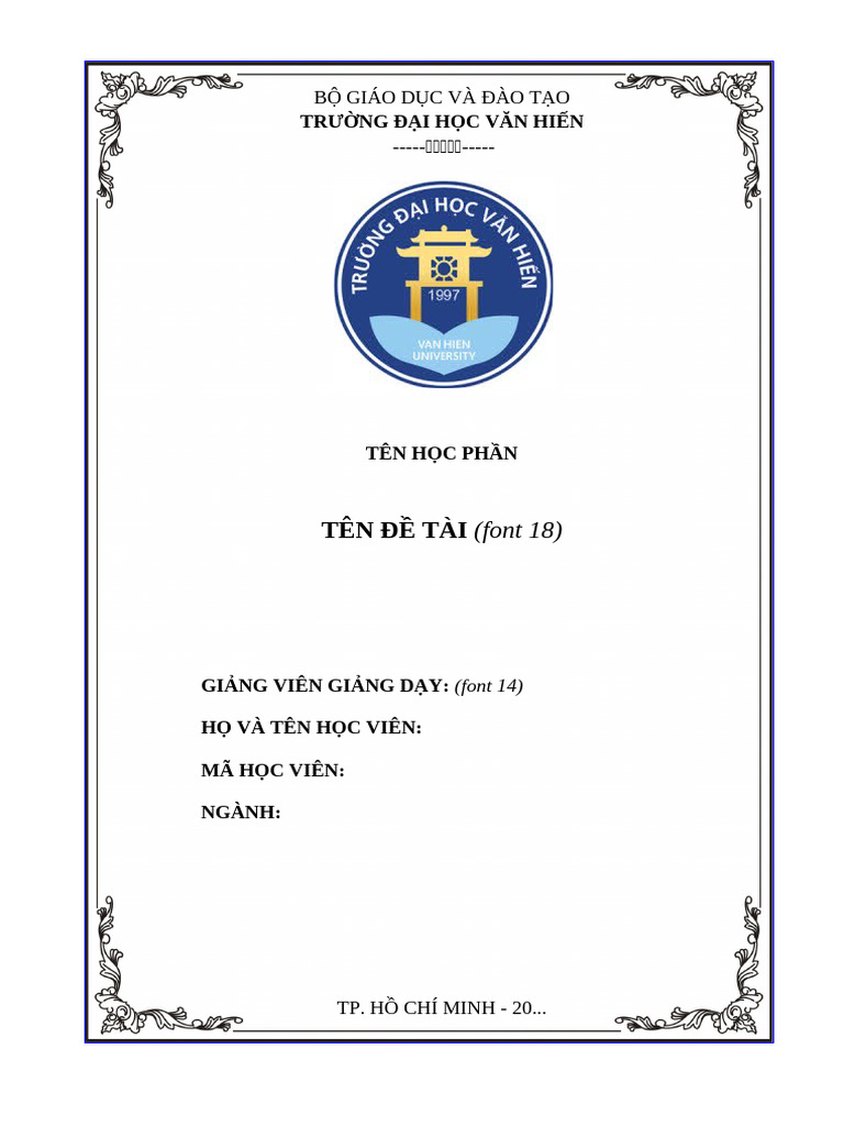 Mẫu bìa vhu | PDF