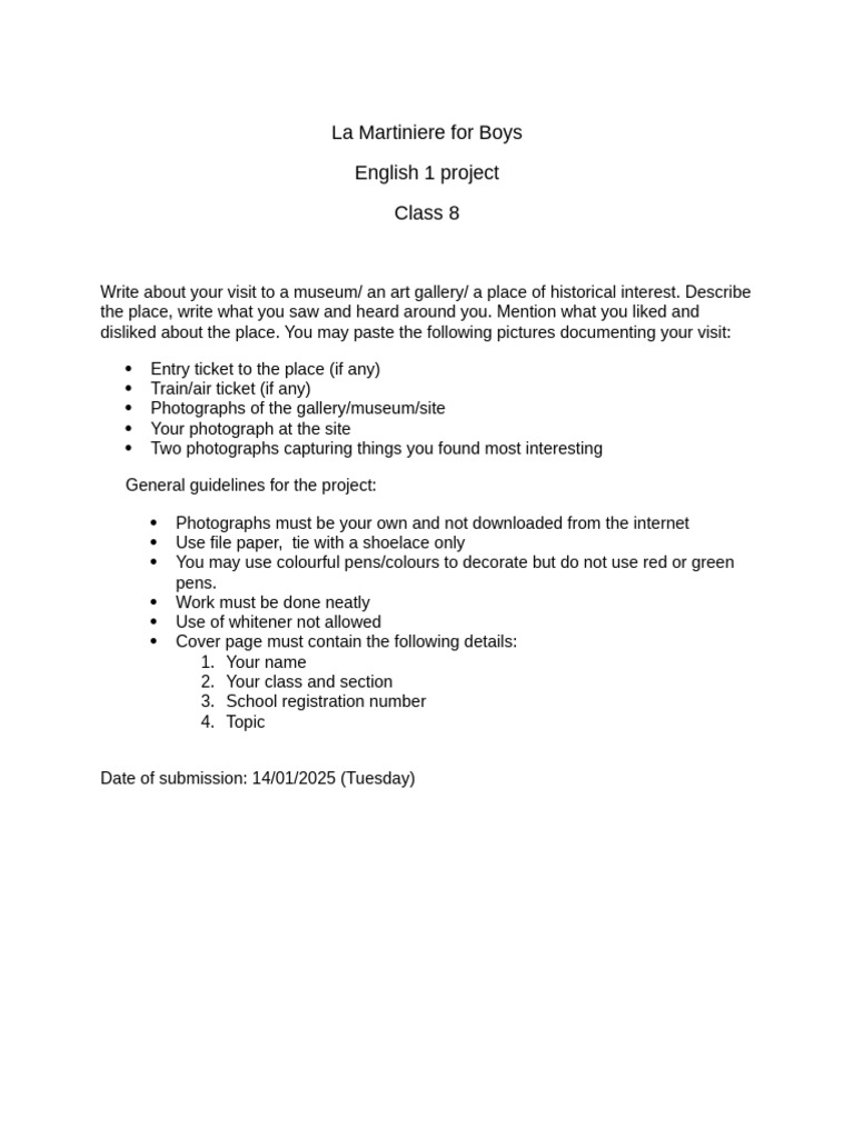 8 Project English 1 | PDF