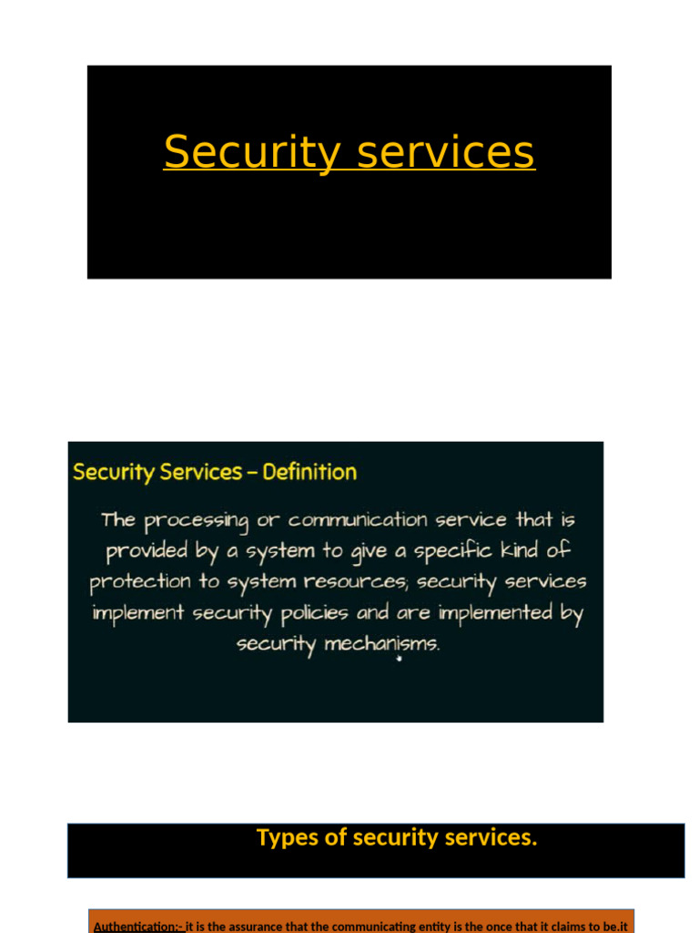Comprehensive Guide to Security Services | PDF | Computer Security | Security