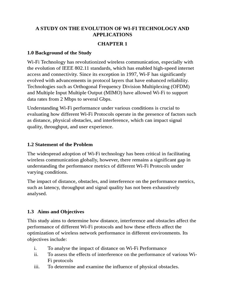 A Study On The Evolution of Wi-Fi Technology and Applications | PDF ...