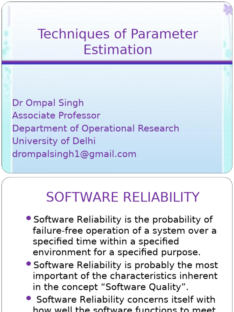7 - Parameter Estimation | PDF | Reliability Engineering | Least Squares
