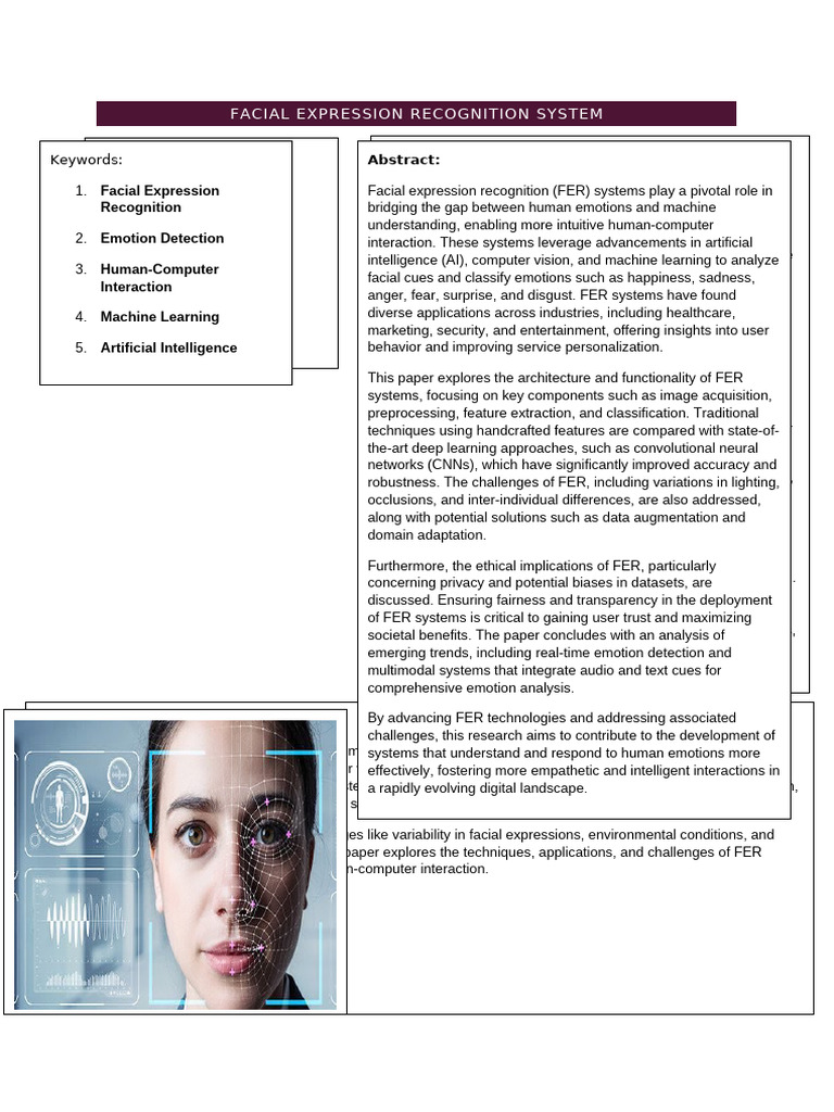 Facial Expression Recognition System | PDF | Intelligence (AI ...