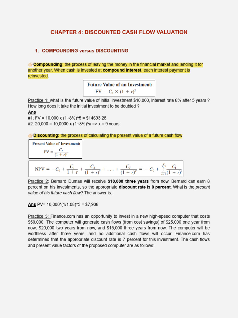 Chapter 4 | PDF | Present Value | Discounting