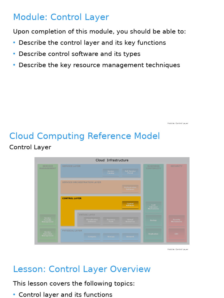 Understanding the Control Layer in Cloud Computing | PDF | Computer ...