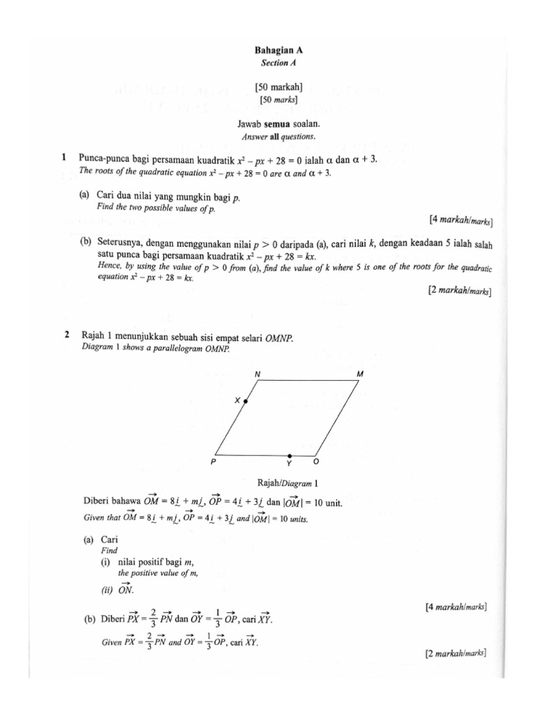 UASA F4 Add Maths P2 | PDF