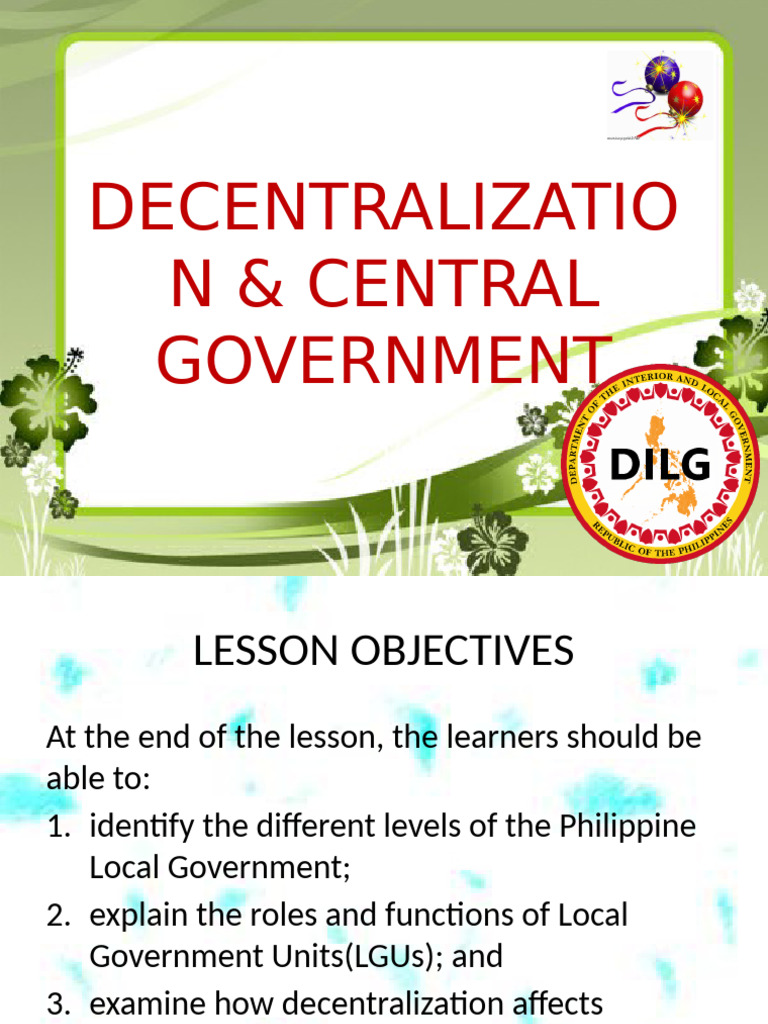 Decentralization of Central Government | PDF | Governance | Government