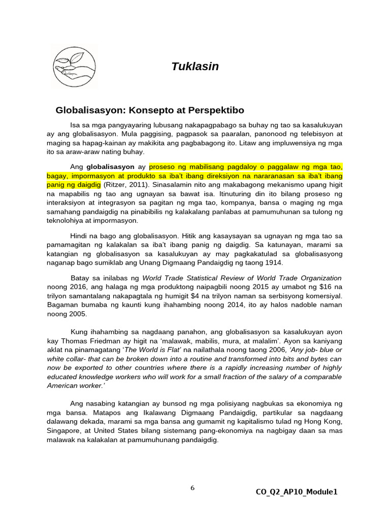 Ang Globalisasyon | PDF