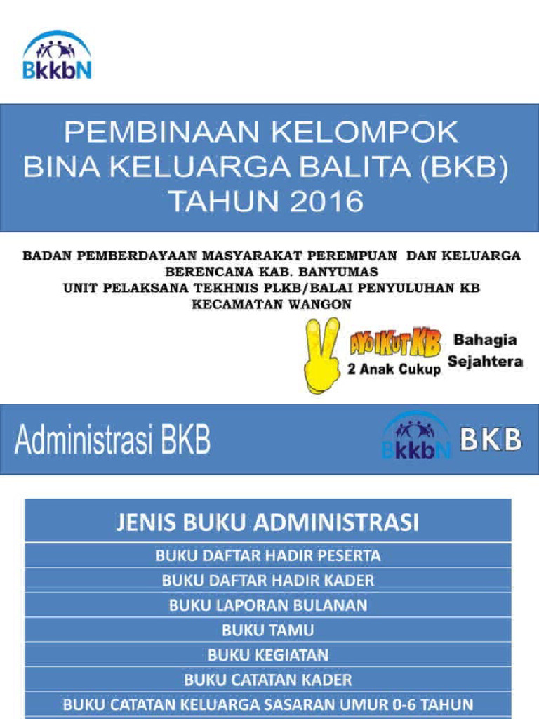 Buku Adminitrasi Tri Bina BKB BKR BKL | PDF