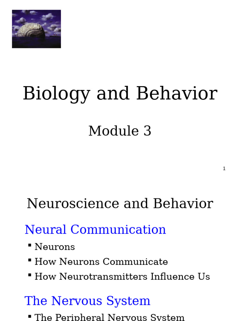 Biology and Behavior | PDF | Neuron | Action Potential