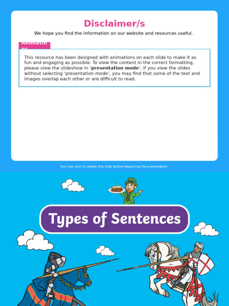 T L 1102 Types of Sentences Powerpoint - Ver - 5 | PDF | Career ...