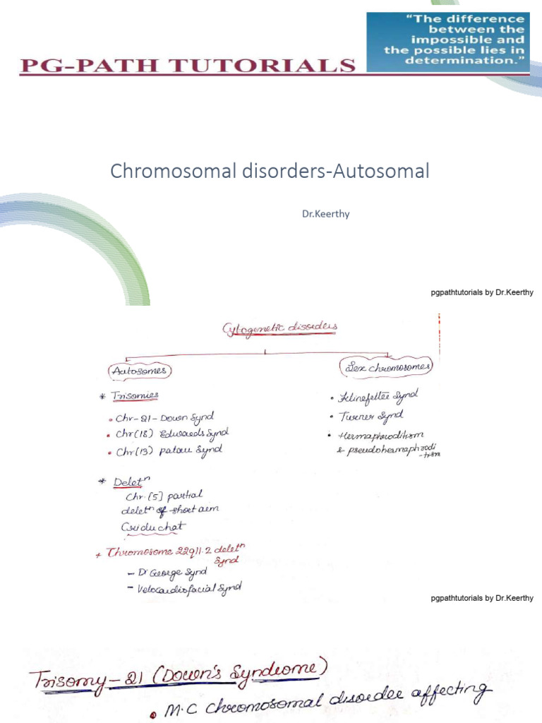 Chromosomal Disorder-Autosomal - Watermark | PDF