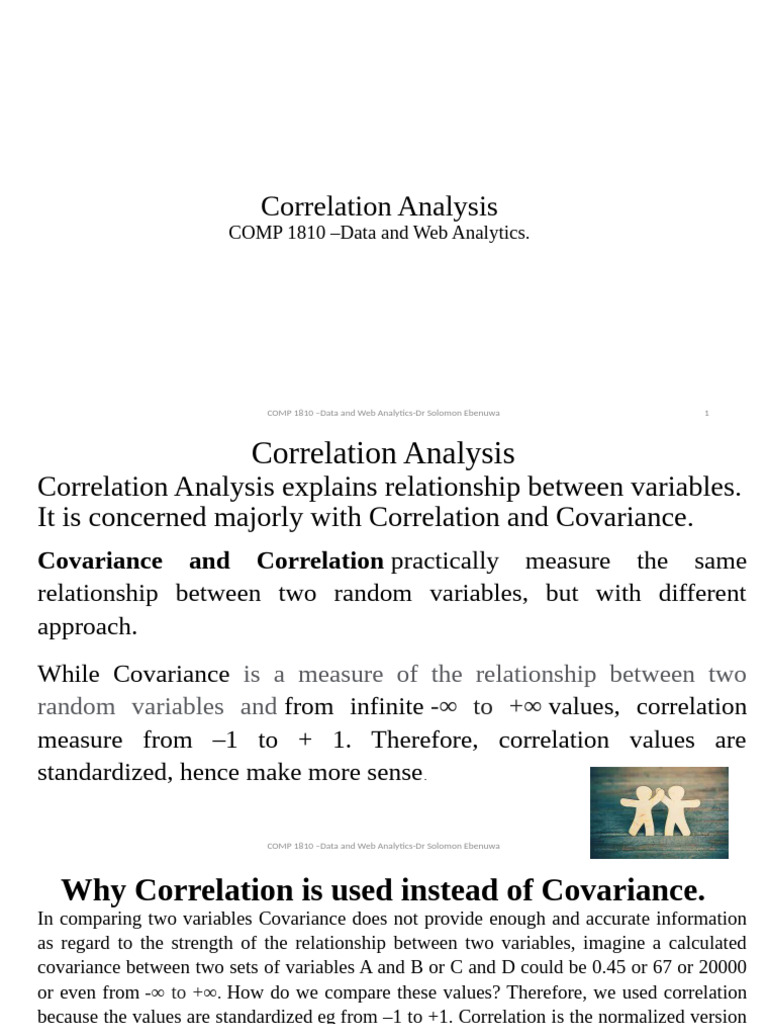 Lecturer Correlation Analysis Pdf Covariance Statistical Analysis