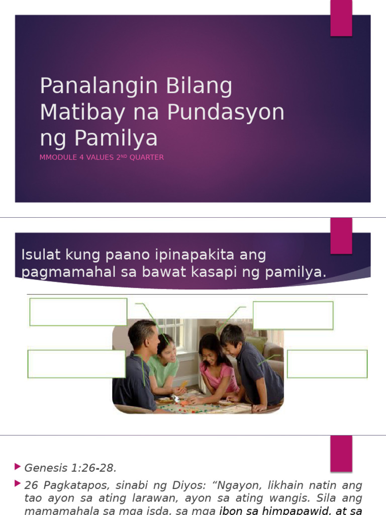 Panalangin Bilang Matibay Na Pundasyon NG Pamilya | PDF