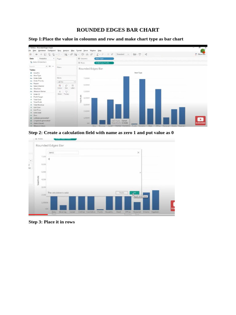 Rounded Edges Bar Chart | PDF