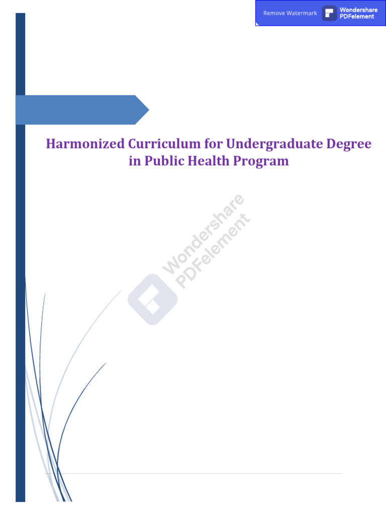 Harmonized Public Health Curriculum | PDF | Public Health | Health Care