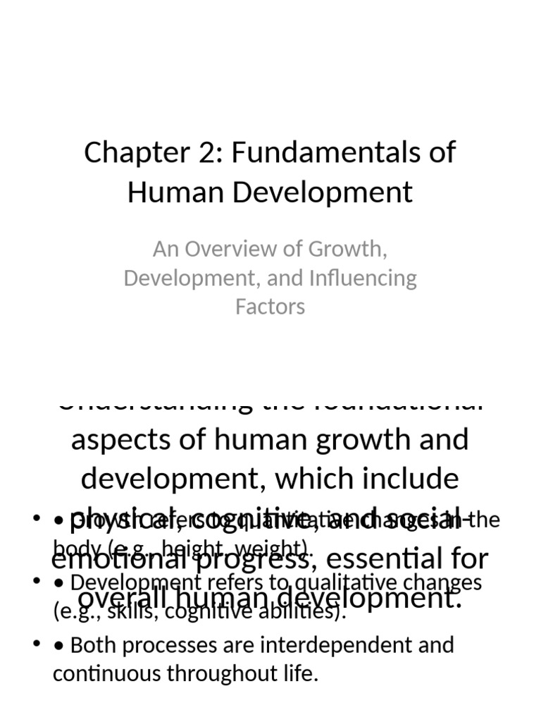 Updated Fundamentals of Human Development | PDF | Self-Improvement ...