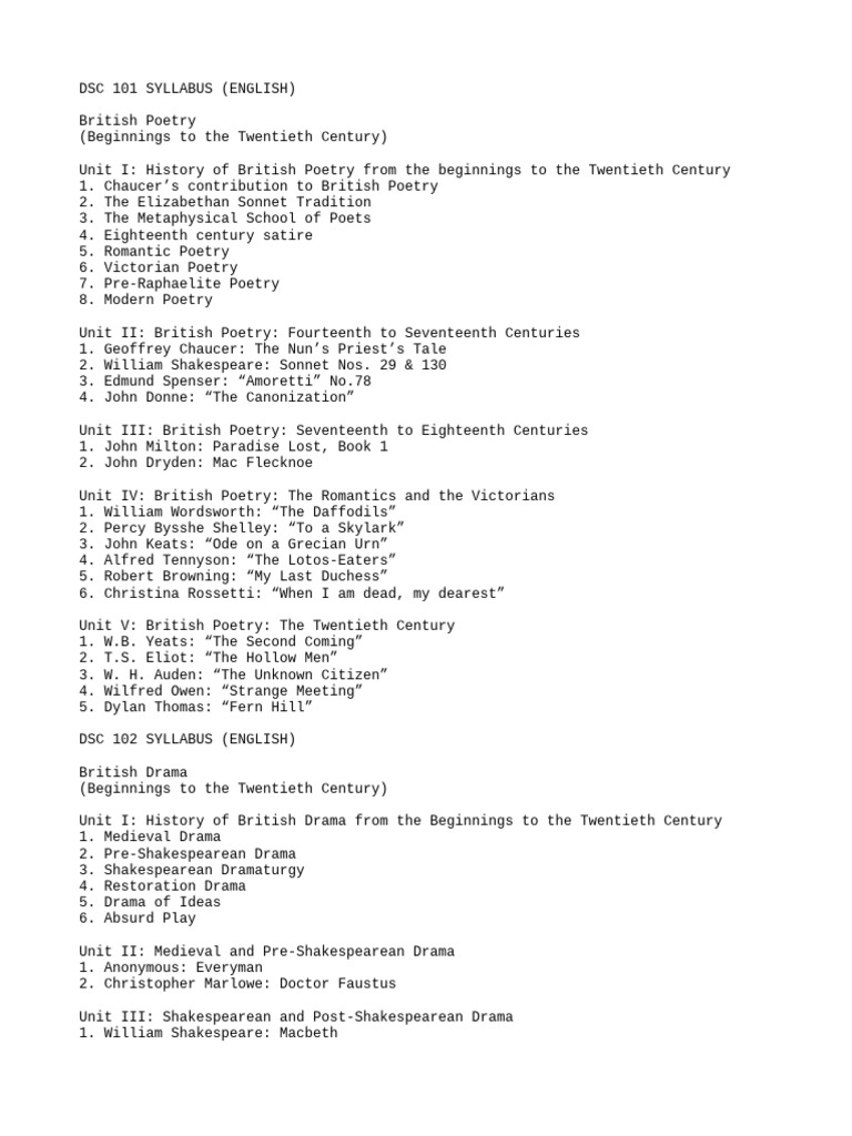 DSC 101 English | PDF