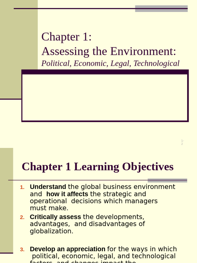 Chapter 1 - Assessing The Environment | PDF | Globalization | Risk