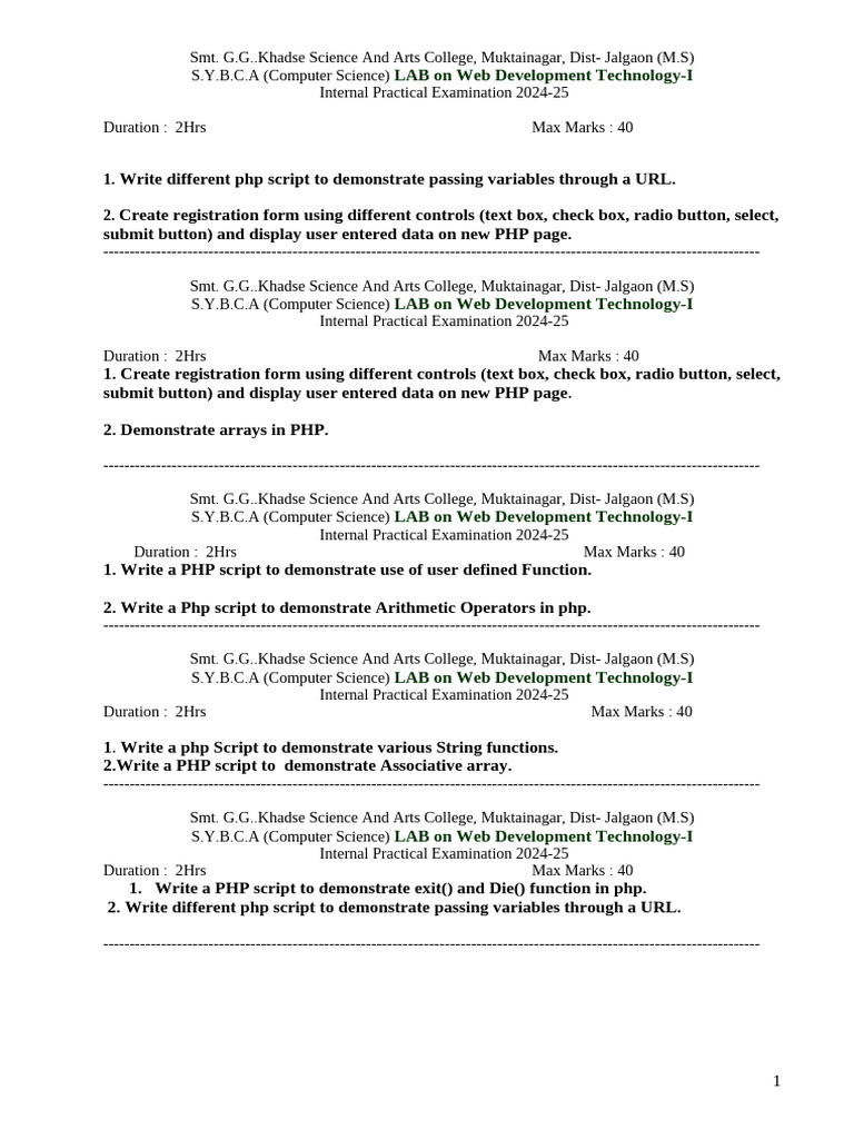 Webpracticalslip | PDF | Php | Software