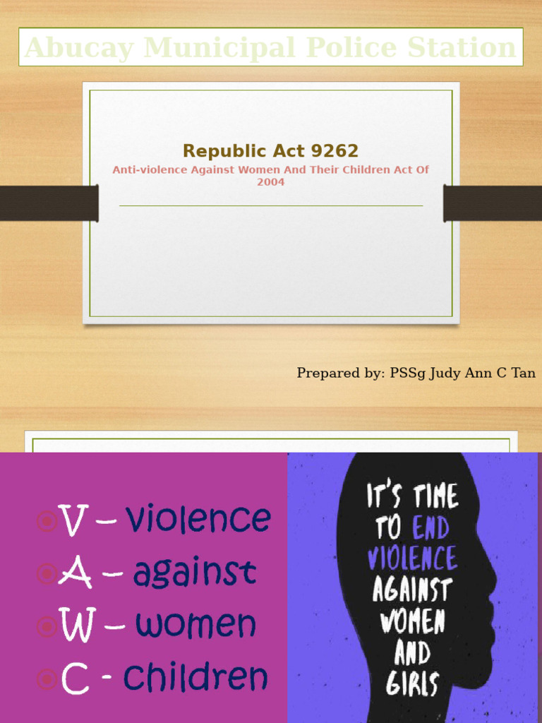 Abucay Municipal Police Station: Republic Act 9262 | PDF | Social Science