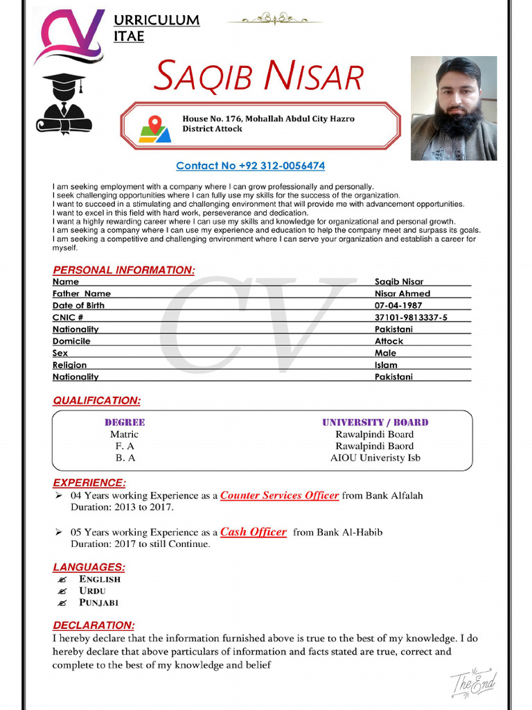 Saqib Nisar CV 1 | PDF