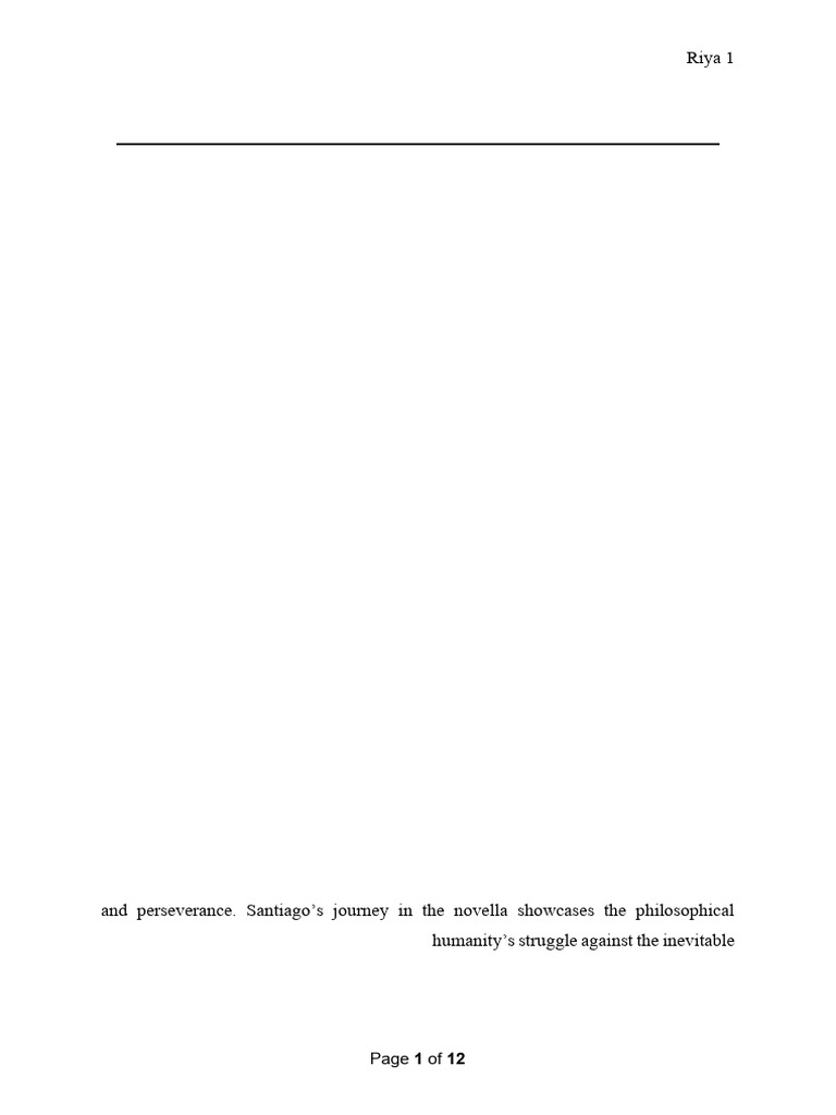 Santiago as Hemingway's Code Hero | PDF | Courage | Hero