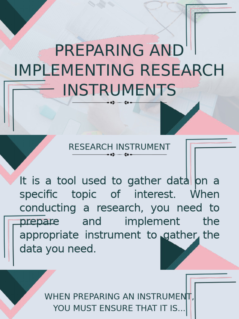 Guidelines for Research Instruments | PDF | Survey Methodology | Experiment