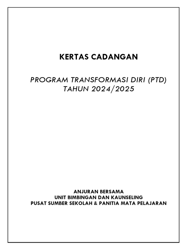 Program Transformasi Diri 2024/2025 | PDF